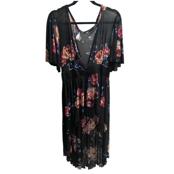 Tops | Plus Size Open Front Floral Mesh Duster Blouse | Poshmark